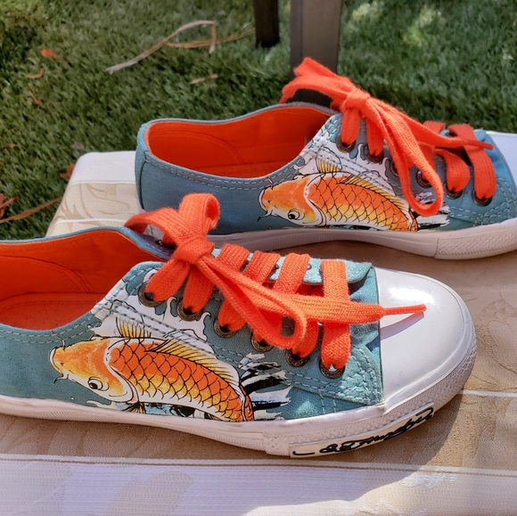 Ed Hardy | Shoes | Ed Hardy Koi Fish Lace Sneakers | Poshmark
